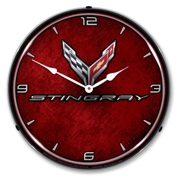 Corvette C8 Stingray | LED Backlit Clock – CorvetteCollection.com