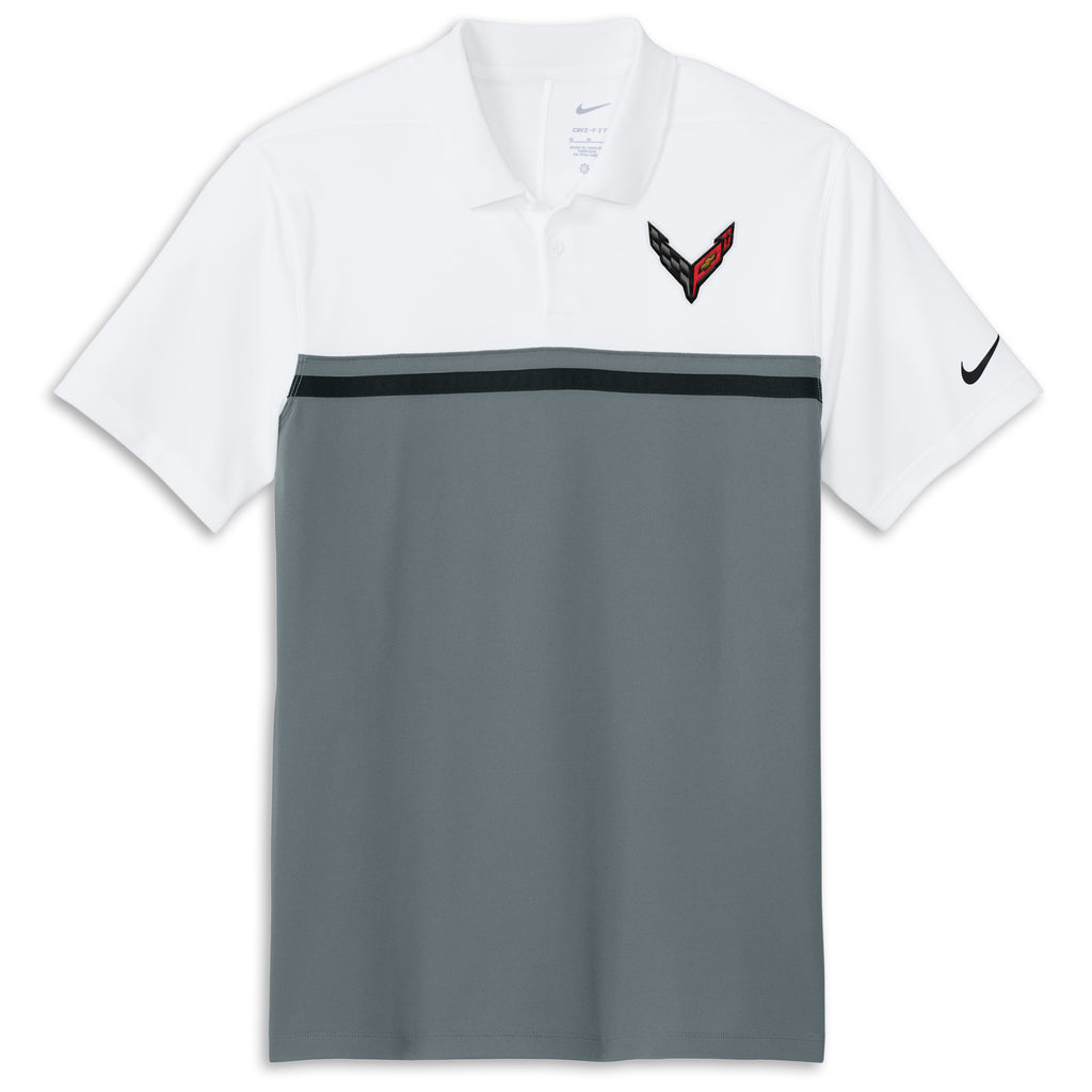 Nike Dri-FIT Colorblock Polo | White/Cool Gray/Black ...
